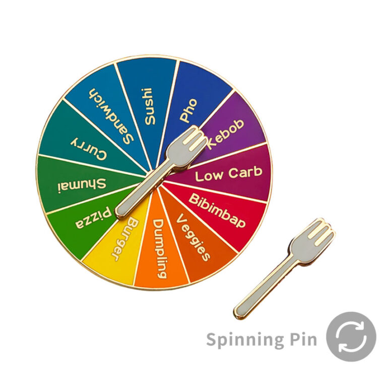 Spinning Enamel Pin | Sliding Enamel Pin | JS Pins